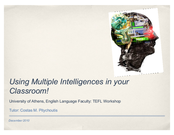 (PPT) Using Multiple Intelligences in your Classroom