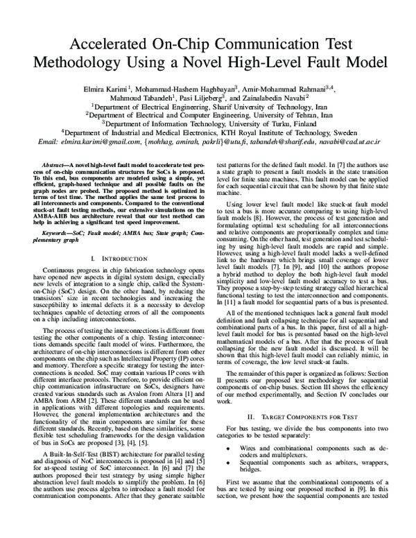 Accelerated On-Chip Communication Test Methodology Using a Novel High ...