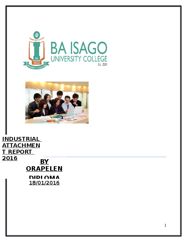 (DOC) Industrial attachment report 2016