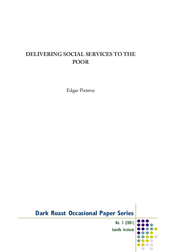 (PDF) Delivering Social Services to the Poor