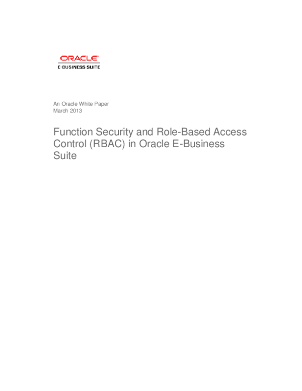 (PDF) An Oracle White Paper