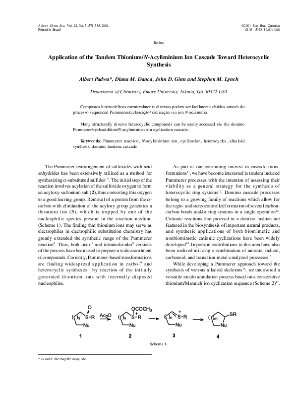 (PDF) Application of the tandem thionium/N-acyliminium ion cascade ...