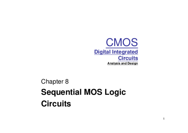 (PDF) Digital Integrated Circuits Analysis and Design Sequential MOS Logic Circuits