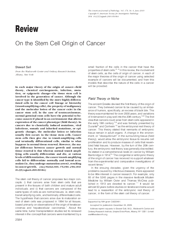 PDF On The Stem Cell Origin Of Cancer Stewart Sell Academia edu pdf-on-the-stem-cell-origin-of-cancer-stewart-sell-academia-edu