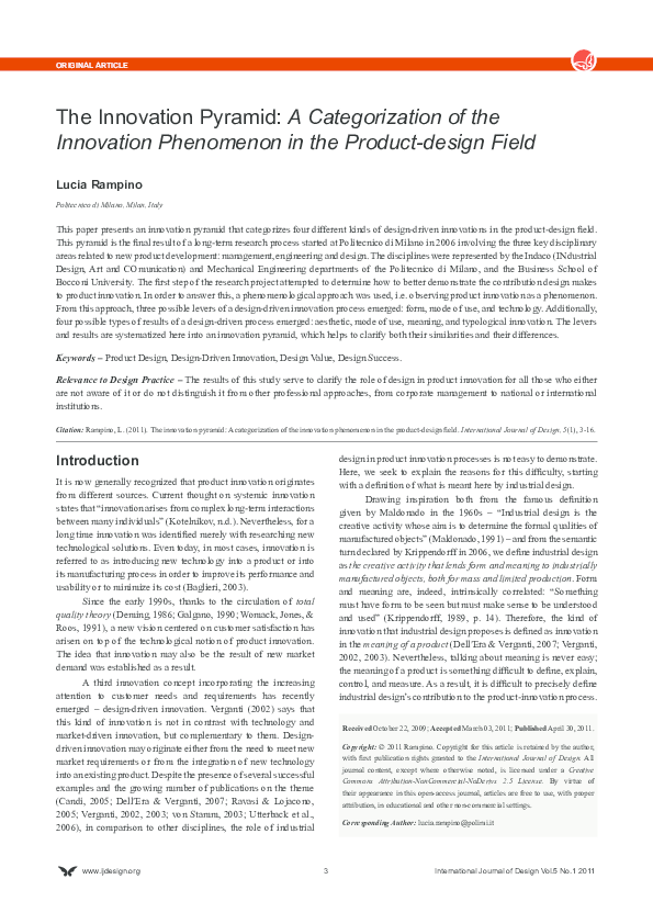 (PDF) The innovation pyramid: A categorization of the innovation ...
