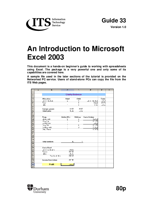 Microsoft Excel 2003 Help