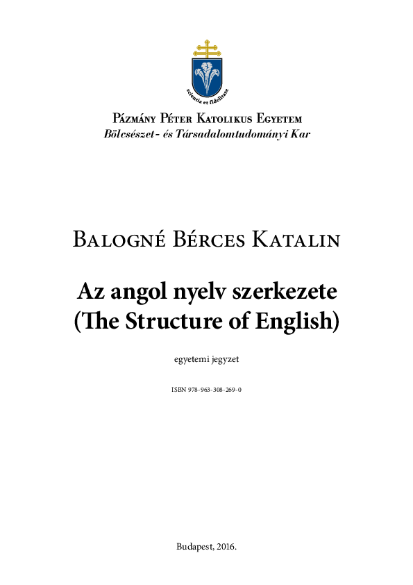 (PDF) The Structure of English (2016)