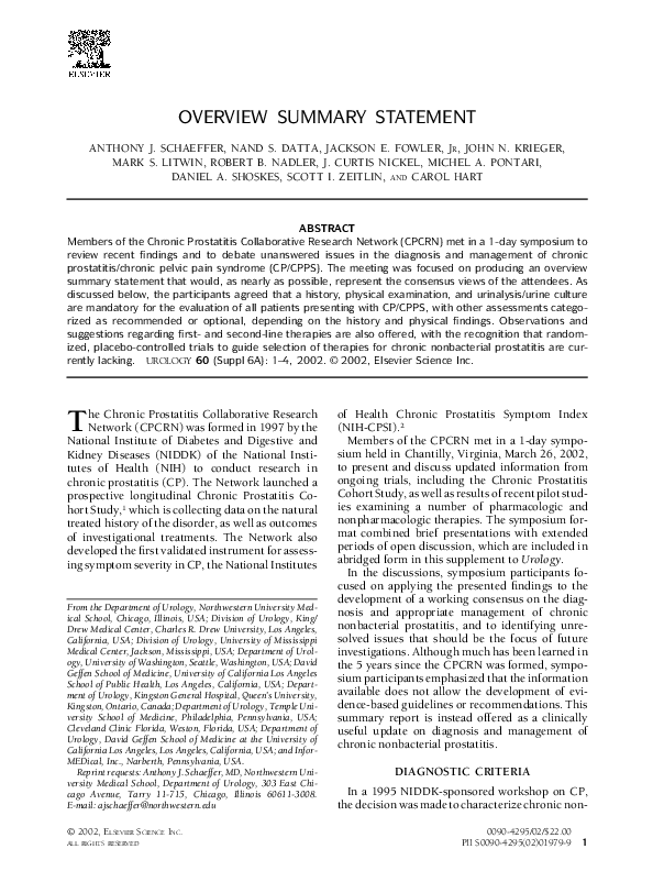 (PDF) Overview summary statement