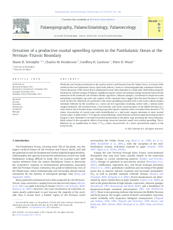 (PDF) End-Permian Extinction in the Panthalassic Ocean