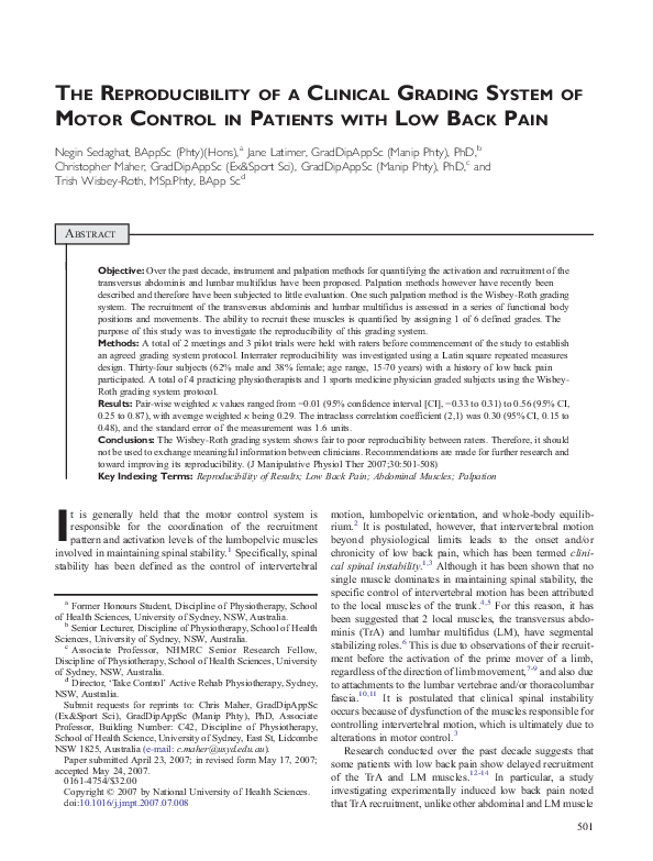 Muscle Grading System Motor