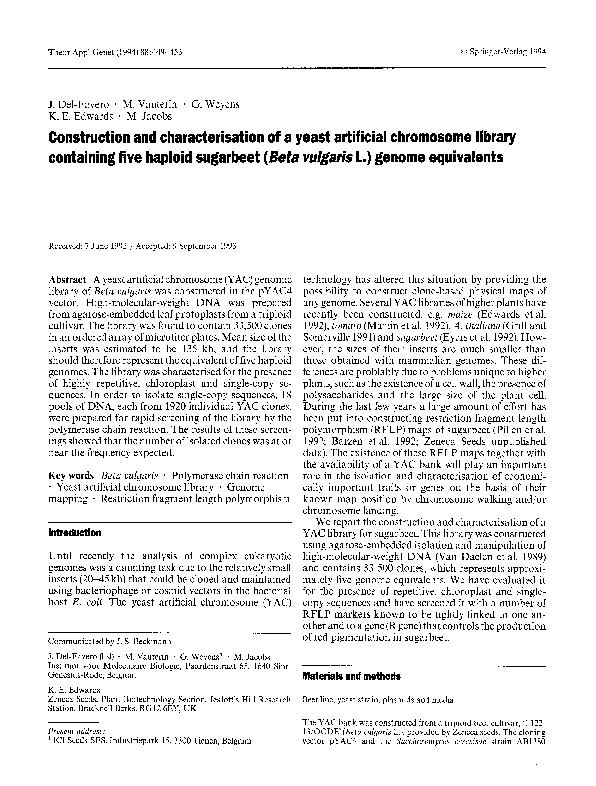(PDF) Construction and characterisation of a yeast artificial ...