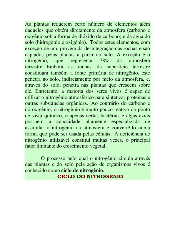 (PDF) Ciclo do Nitrogenio