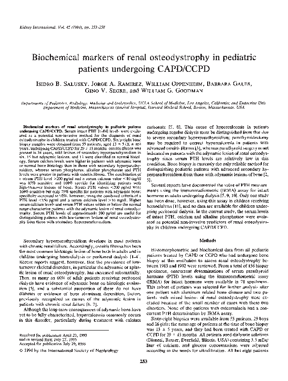 (PDF) Biochemical markers of renal osteodystrophy in pediatric patients ...