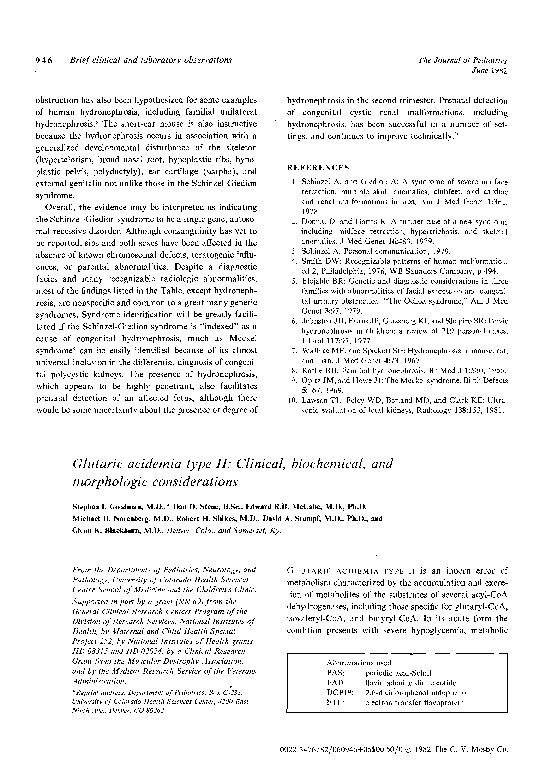 (PDF) Glutaric acidemia type II: Clinical, biochemical, and morphologic ...