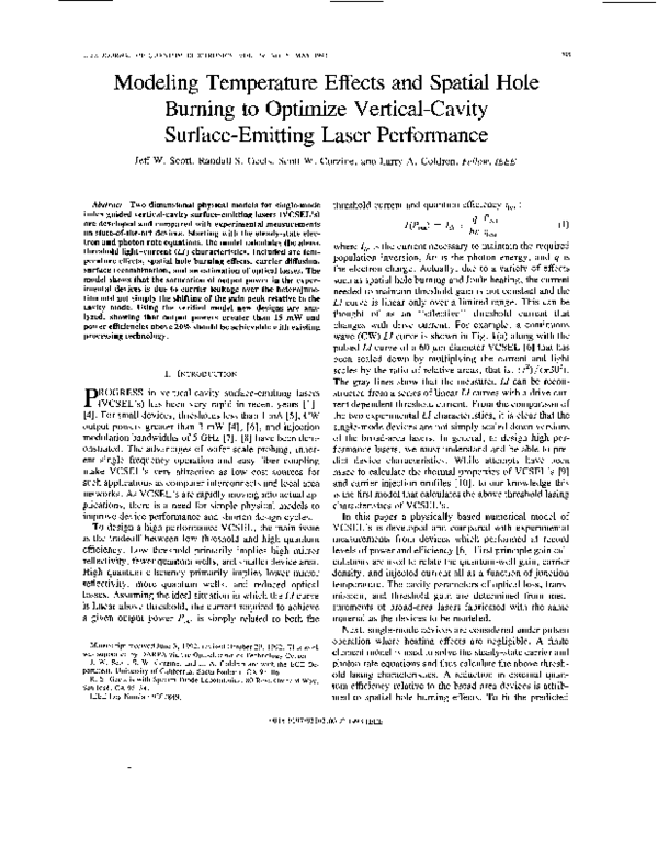 (PDF) Modeling temperature effects and spatial hole burning to optimize ...