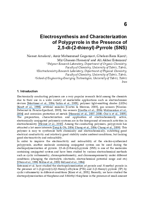 (PDF) Electrosynthesis and characterization of a poly(paraphenylene ...