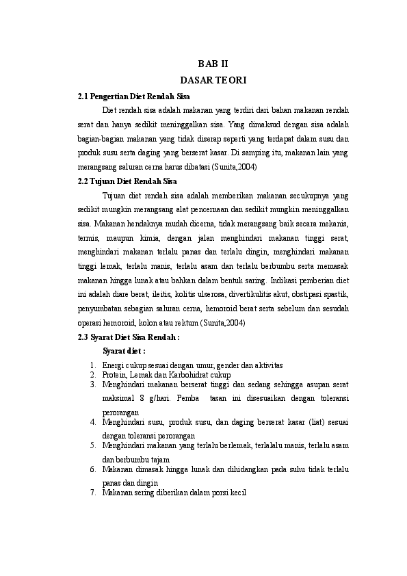 (DOC) DASAR TEORI RENDAH SISA