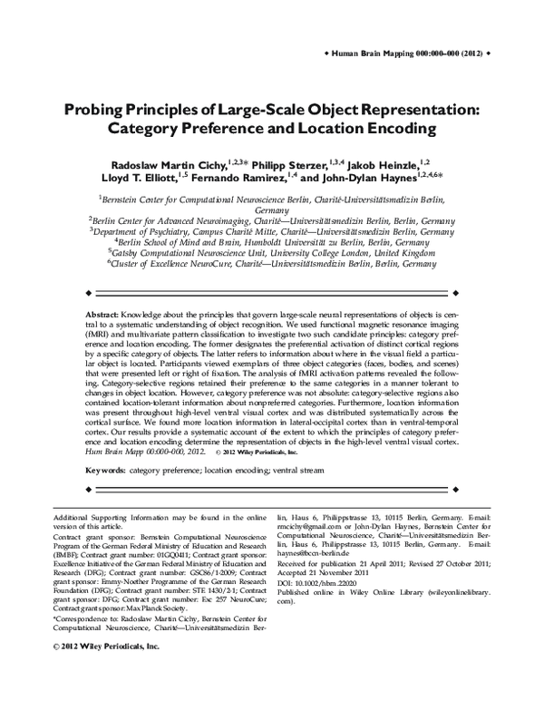 (PDF) Probing principles of large-scale object representation: Category ...