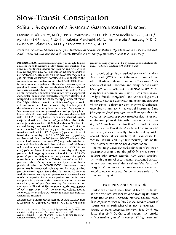 (PDF) Slow-transit constipation
