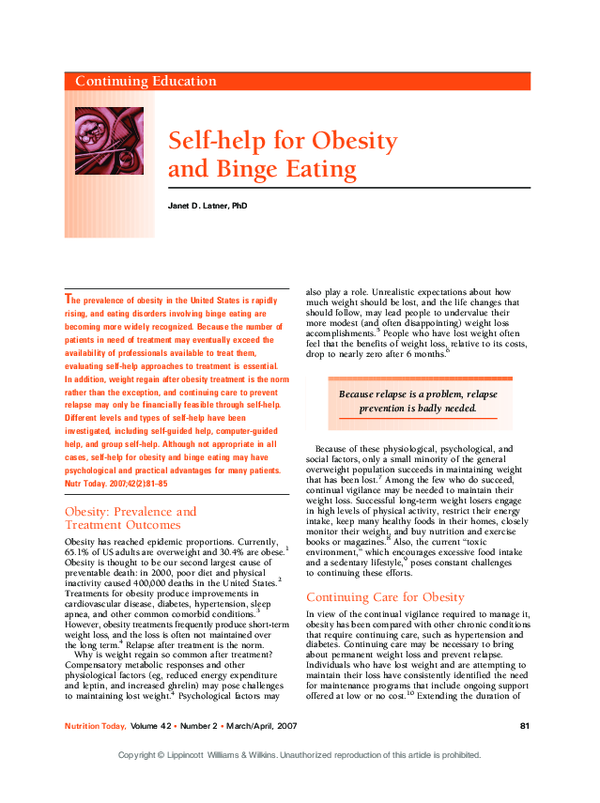 (PDF) Self-help for Obesity and Binge Eating