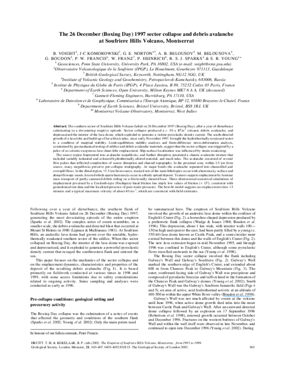 (PDF) The 26 December (Boxing Day) 1997 sector collapse and debris ...