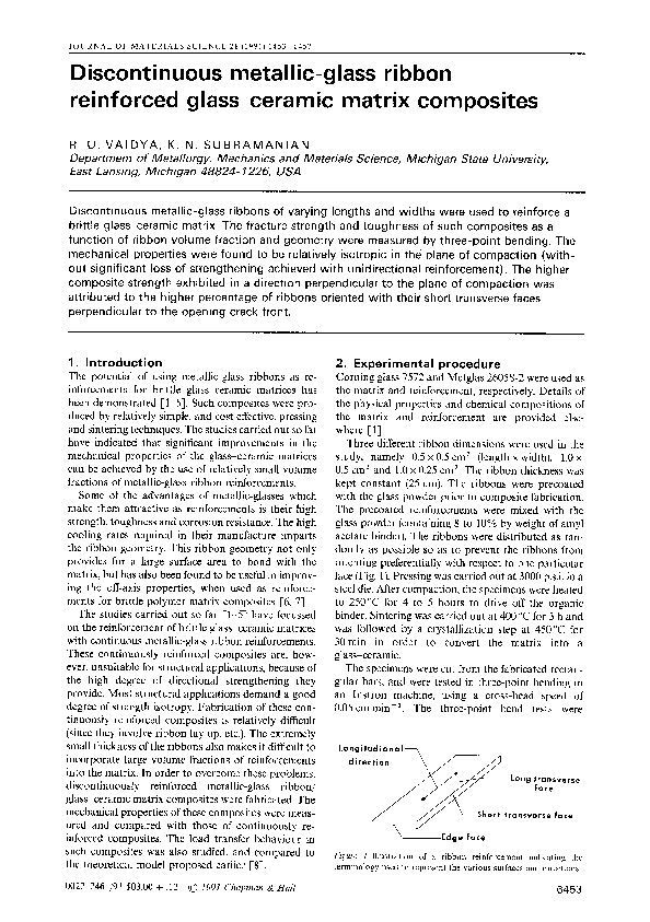 (PDF) Discontinuous metallic-glass ribbon reinforced glass-ceramic ...