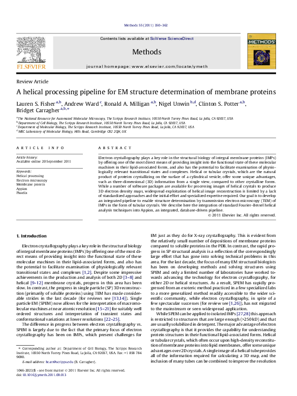 (PDF) A helical processing pipeline for EM structure determination of ...