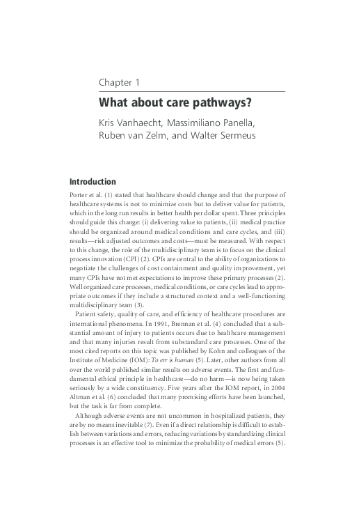 (PDF) What about care pathways