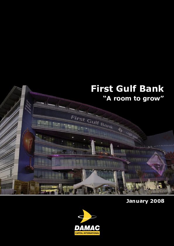 (PDF) First Gulf Bank " A room to grow