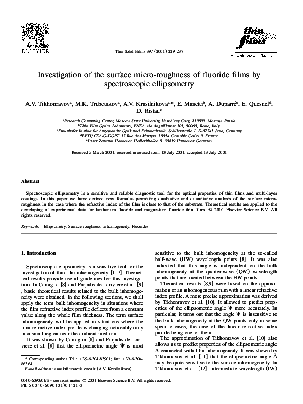 (PDF) Investigation of the surface micro-roughness of fluoride films by ...