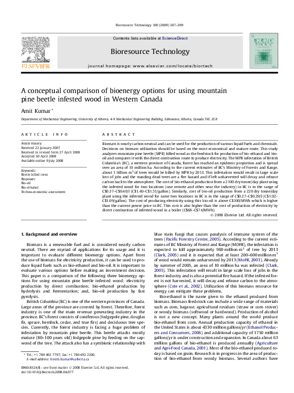 (PDF) A conceptual comparison of bioenergy options for using mountain ...