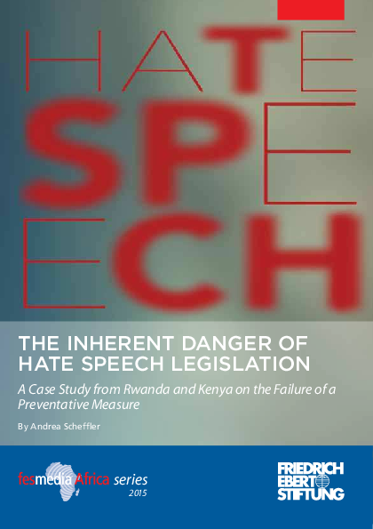 (PDF) THE INHERENT DANGER OF HATE SPEECH LEGISLATION A Case Study from ...