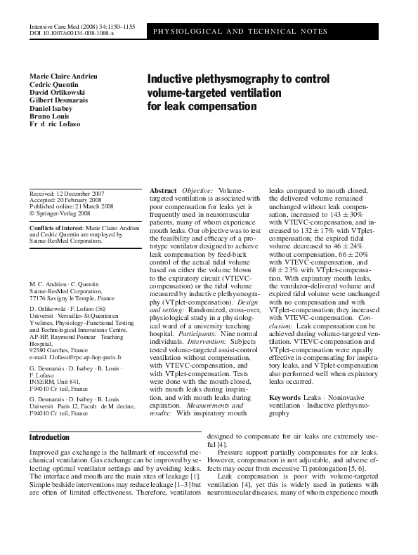 (PDF) Inductive plethysmography to control volume-targeted ventilation ...