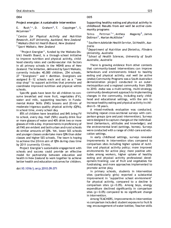 (PDF) Project energize: A sustainable intervention