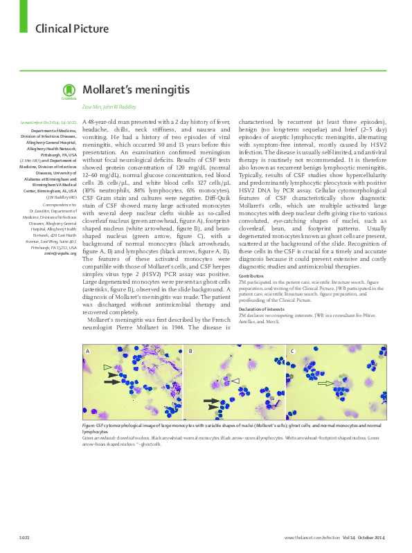 (PDF) Mollaret's meningitis