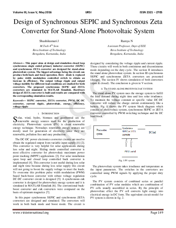 (PDF) Design of Synchronous SEPIC and Synchronous Zeta Converter for ...