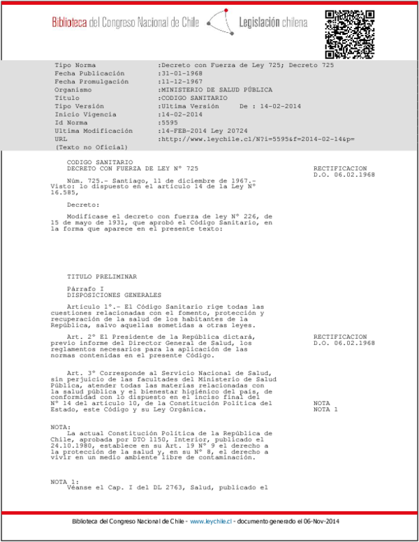 (PDF) Chile Codigo Sanitario
