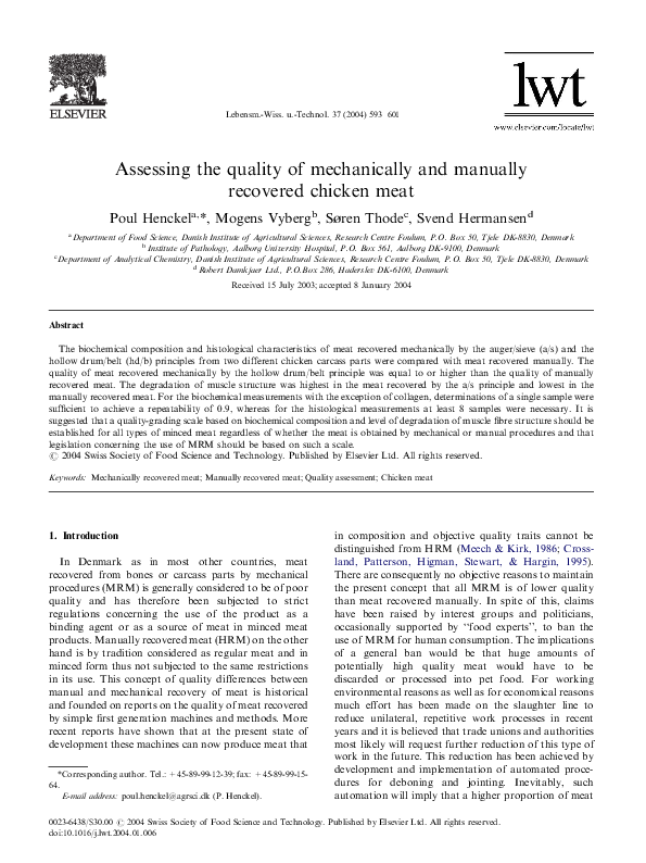 (PDF) Assessing the quality of mechanically and manually recovered ...