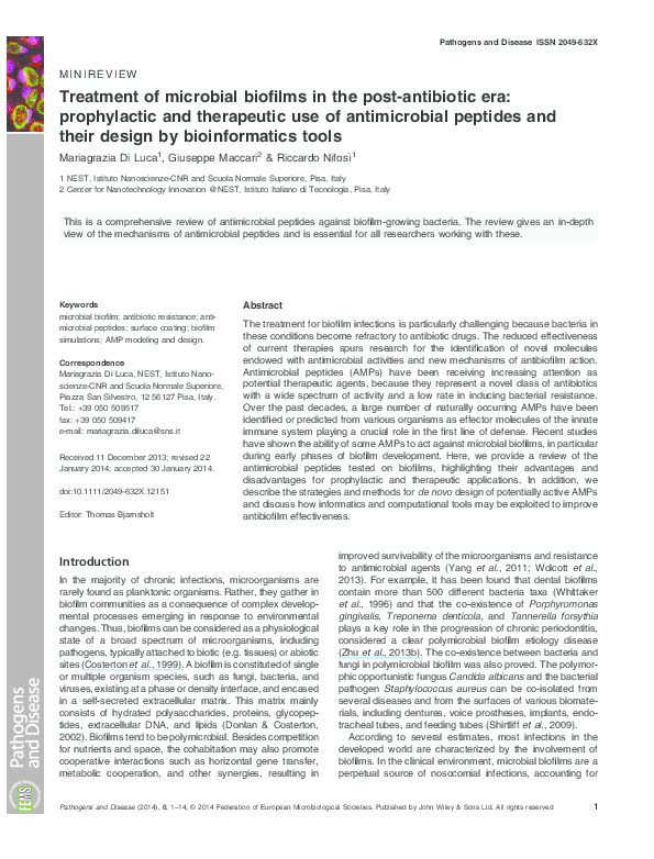 (PDF) Treatment of microbial biofilms in the post-antibiotic era ...