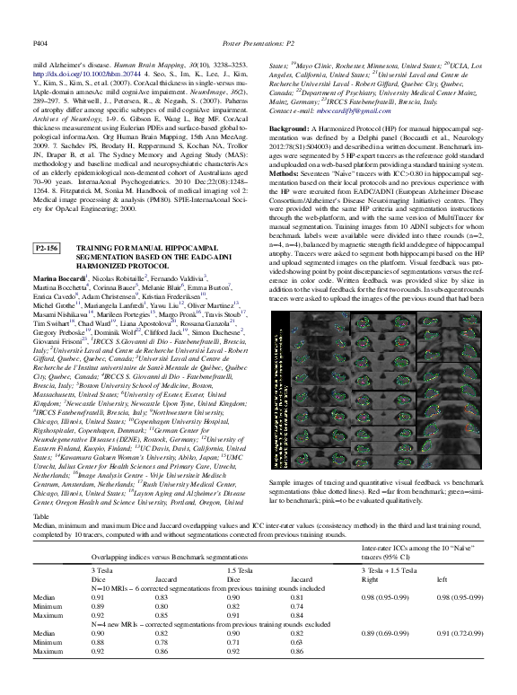(PDF) Training for manual hippocampal segmentation based on the EADC ... (PDF) Training for manual hippocampal segmentation based on the EADC ...