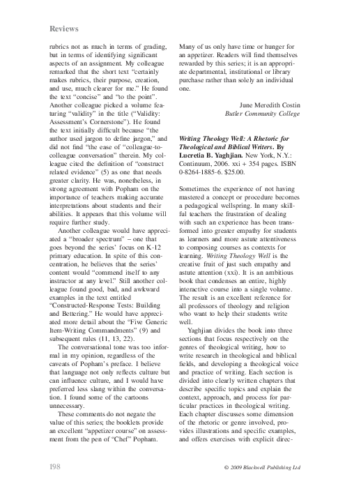 (PDF) Writing Theology Well: A Rhetoric for Theological and Biblical ...