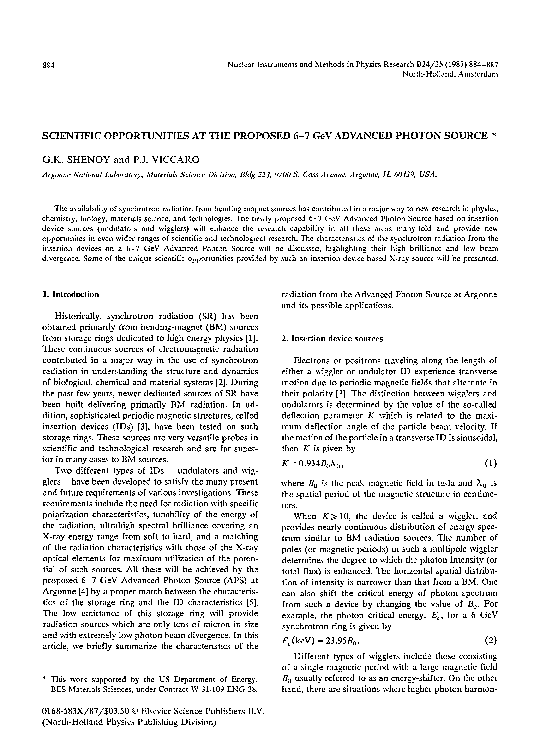 (PDF) Scientific opportunities at the proposed 6–7 GeV advanced photon source