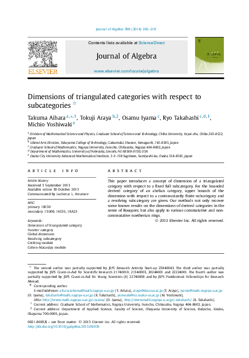 Pdf Dimensions Of Triangulated Categories With Respect To Subcategories