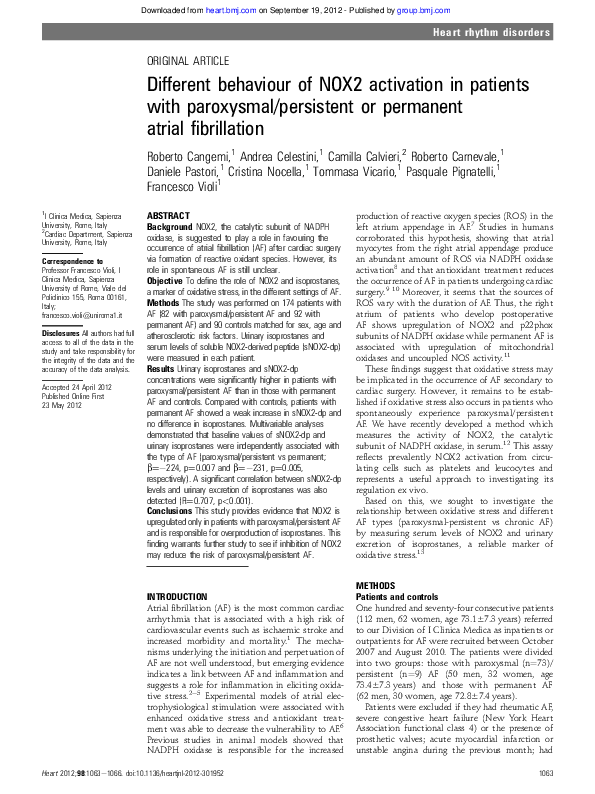 (PDF) Different behaviour of NOX2 activation in patients with ...
