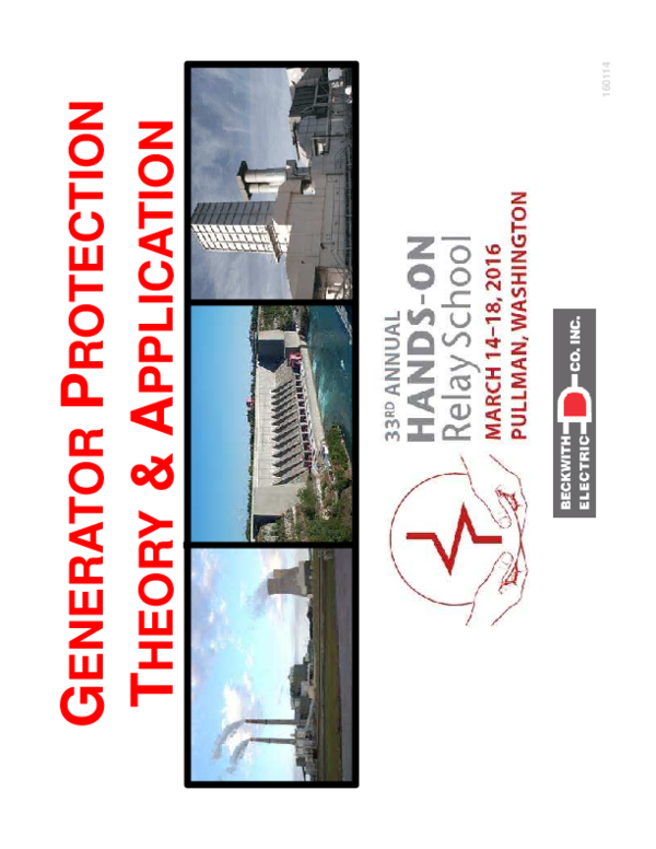(PDF) GENERATOR PROTECTION THEORY & APPLICATION