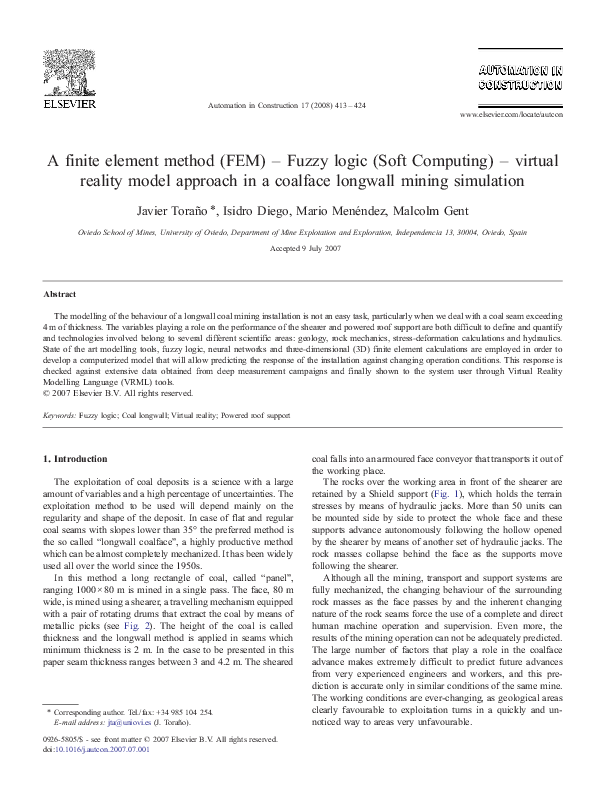 (PDF) A finite element method (FEM) – Fuzzy logic (Soft Computing ...