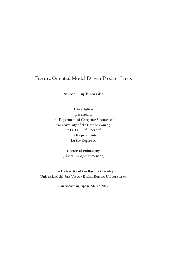 (PDF) Feature oriented model driven product lines | Salvador Guzmán Trujillo - Academia.edu