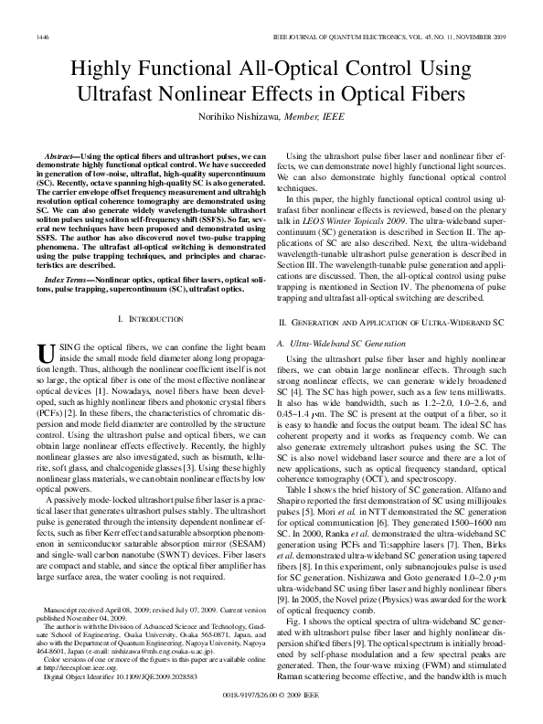 (PDF) Highly Functional All-Optical Control Using Ultrafast Nonlinear ...