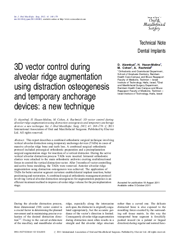 (PDF) 3D vector control during alveolar ridge augmentation using ...