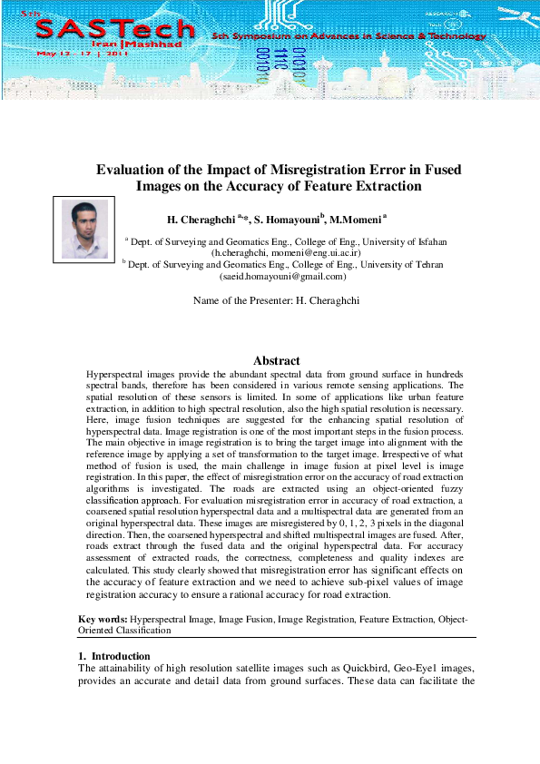 (PDF) Evaluation of the Impact of Misregistration Error in Fused Images ...